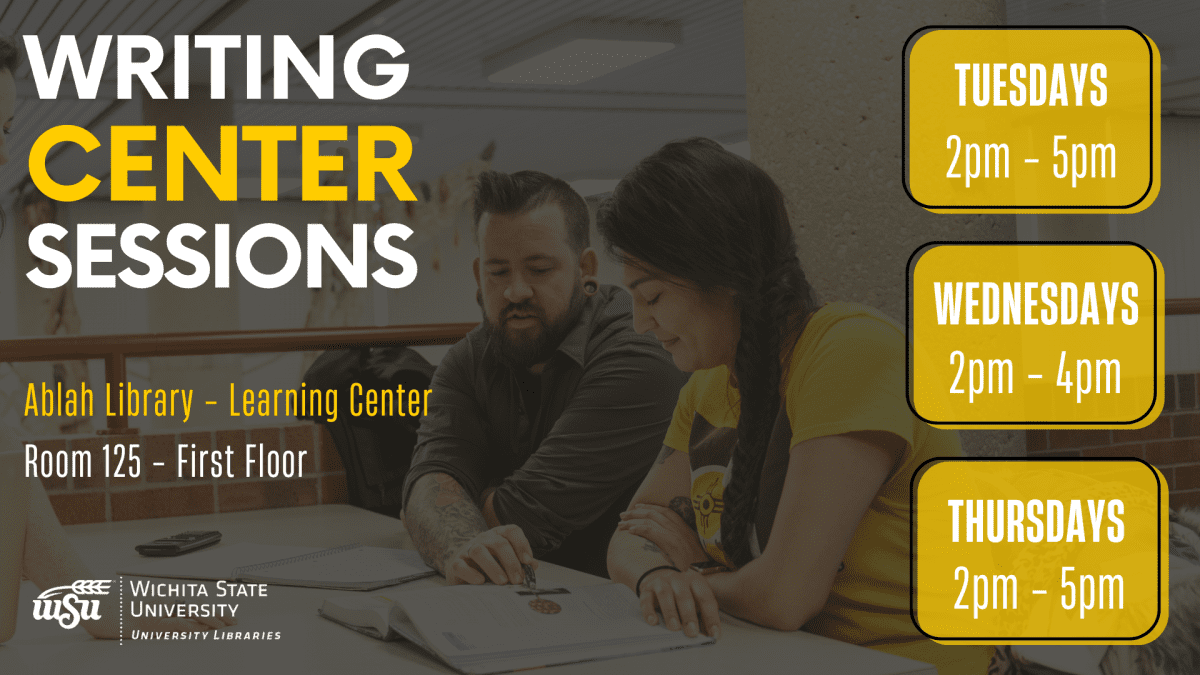 Visit the Writing Center every week at Ablah Library. – WSU News