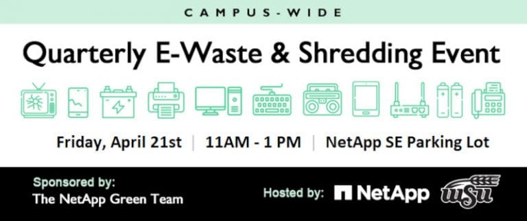 NetApp e-waste, shredding event scheduled for April 21 – WSU News