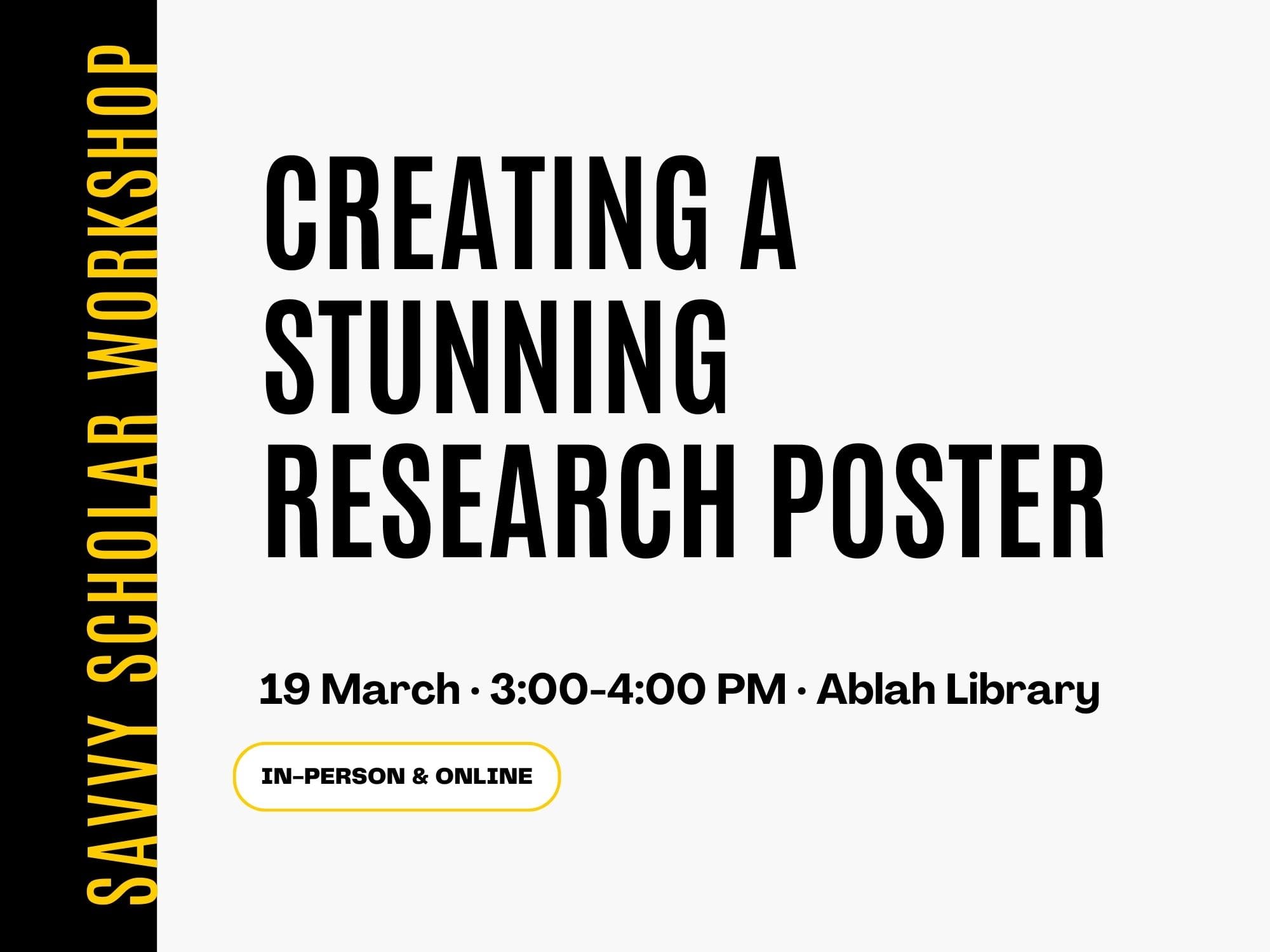 Encourage students to master impactful research poster designs at ...