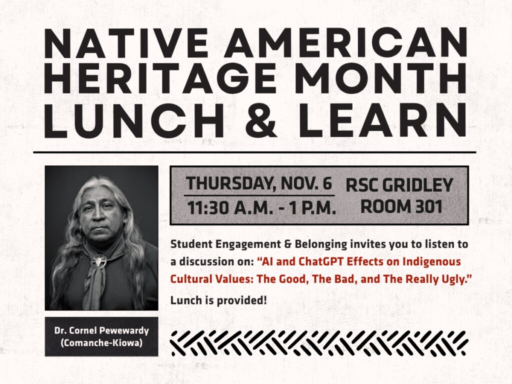 Join SEB for Native American Heritage Month lunch and learn with Dr ...